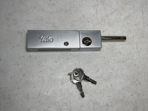 Vintage Yale Locks Door Push Bolt Polished Chrome Finish with Two Keys ...