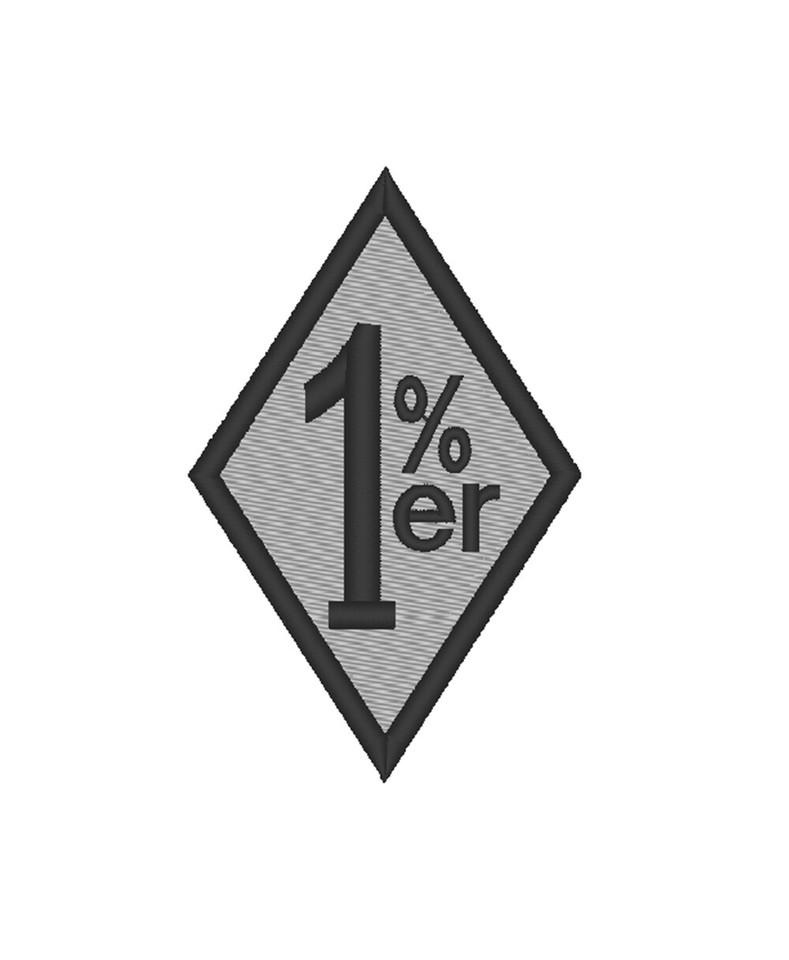 1%ER MC Outlaw One Percenter Biker Nomad MC Diamond Sew on Patch 2.25 ...