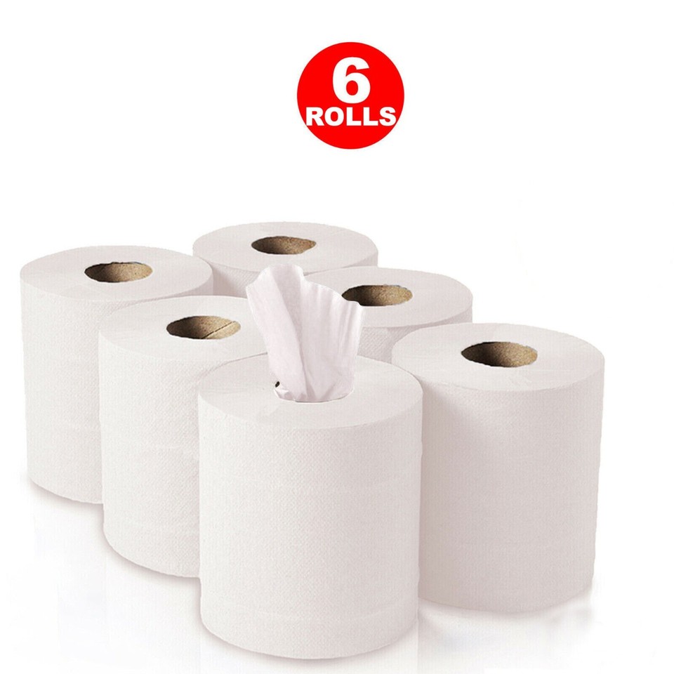 Centrefeed White Rolls 2ply Embossed Kitchen Roll Hand Paper Towel ...