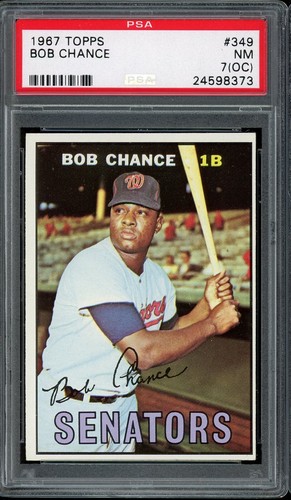 1967 Topps Baseball #349 Bob Chance PSA 7 (OC) | eBay