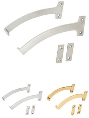 PAIR OF QUADRANT FANLIGHT ARM STAY LOCK CATCH BOTTOM HUNG WINDOW HINGE ...