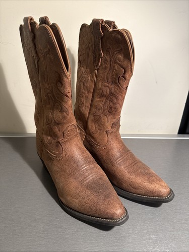 Justin McKayla Brown Leather Western Cowgirl Boots Style L2561 Women's ...