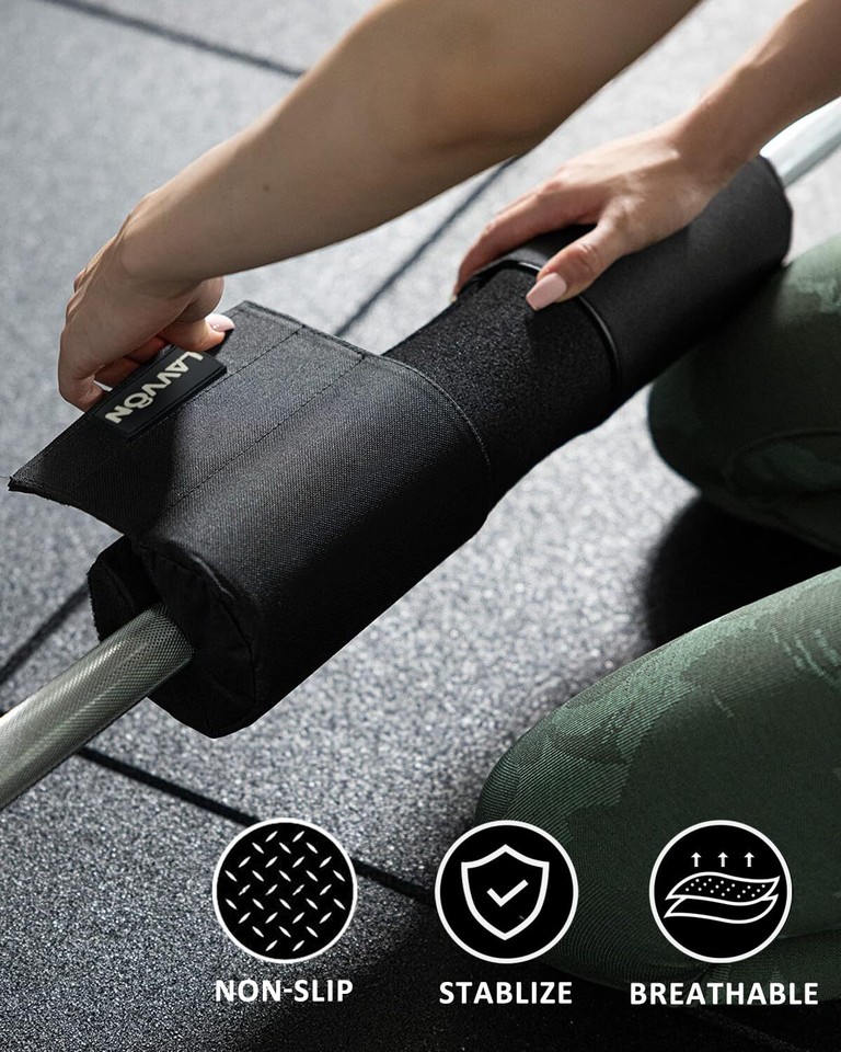 Barbell Squat Pad Nylon Padding AntiSlip- Thick Foam Barbell Pad for ...