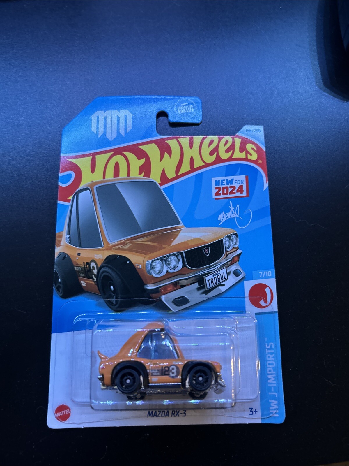 **#156 of 250 Ever Made** 2024 HW J-Imports Mazda RX-3 Mad Mike Tooned ...