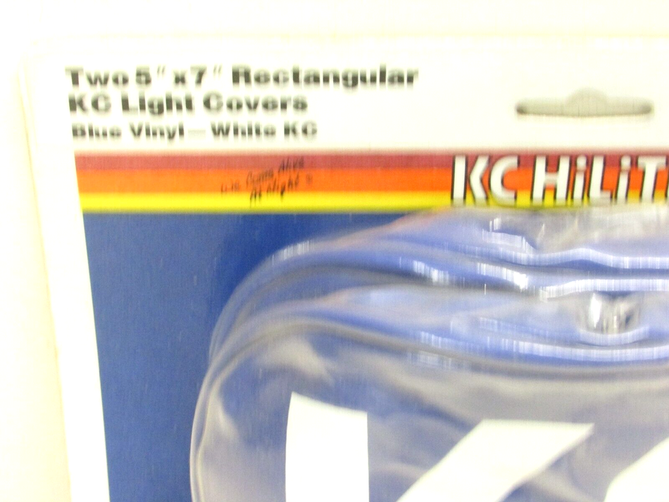 NOS! VINTAGE KC HiLiTES (2) 5" x 7" RECTANGULAR LIGHT COVERS, BLUE ...