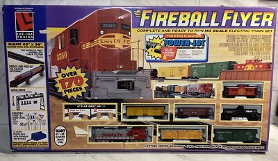 Life-Like Trains FIREBALL FLYER HO Scale Electric train Set -170 pieces ...
