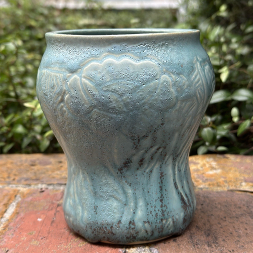 FLORIDA FAIENCE POTTERY EARLY VASE WITH INTERESTING GLAZE BY MARTIN ...
