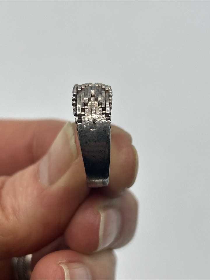 Vtg IBB Italy Sterling Silver 925 Woven Band Ring size 9 | eBay