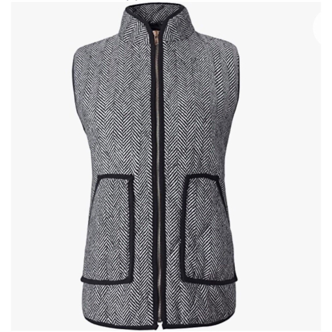 Merokeety womens puff herringbone vest size medium - Gem