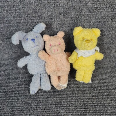 Gymboree Finger Puppets Stuffed Animal Baby Toy New Terry Cloth Pig ...