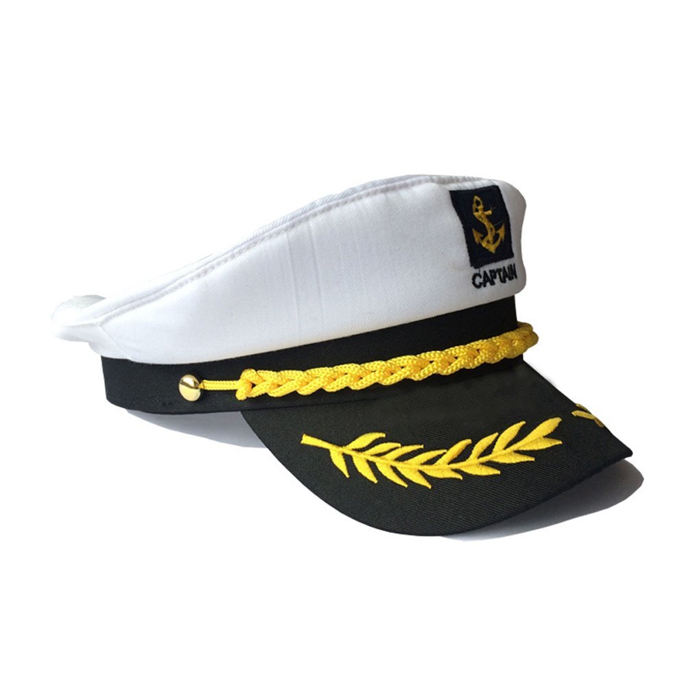 Soochat Captain Hat Nautical Sailor Skipper Hat Ship Yacht Boat Sailor ...