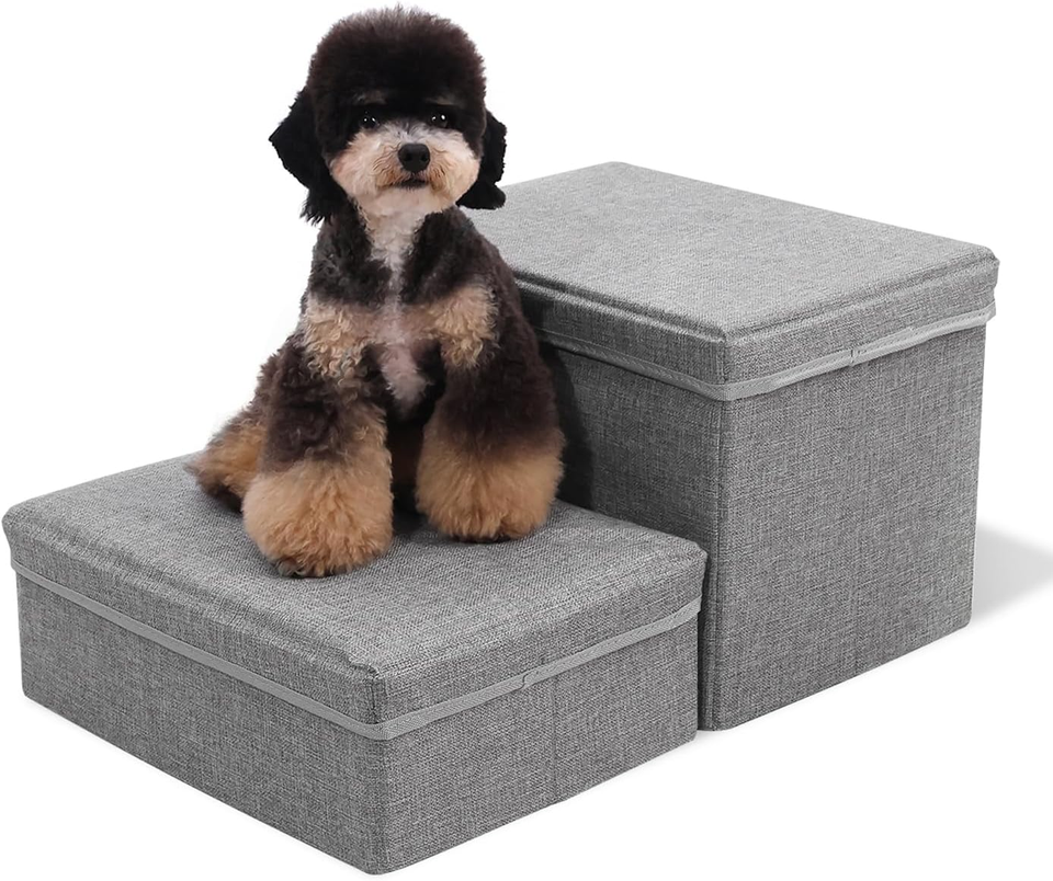 Foldable Dog Stairs/Steps 2-Tier Pet Steps Small Medium Dogs 2 Step ...