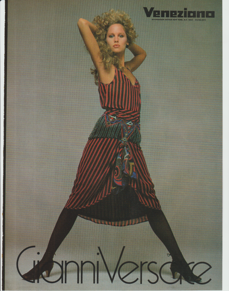 1982 Gianni Versace Print Ad Poster 8x11" Veneziano Madison Avenue New ...