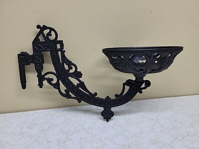 Antique Bradley Hubbard 1881 Cast Iron Oil/Kerosene Lamp Swivel Arm ...