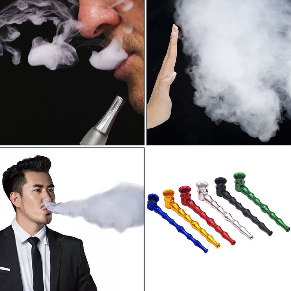 Portable Bamboo Tobacco Smoke Metal Pipe Smoking Herb Tobacco Pipes ...