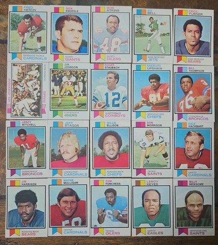 1973 Topps Football (20) Card Lot High Grade Most Near Mint Or Better ...
