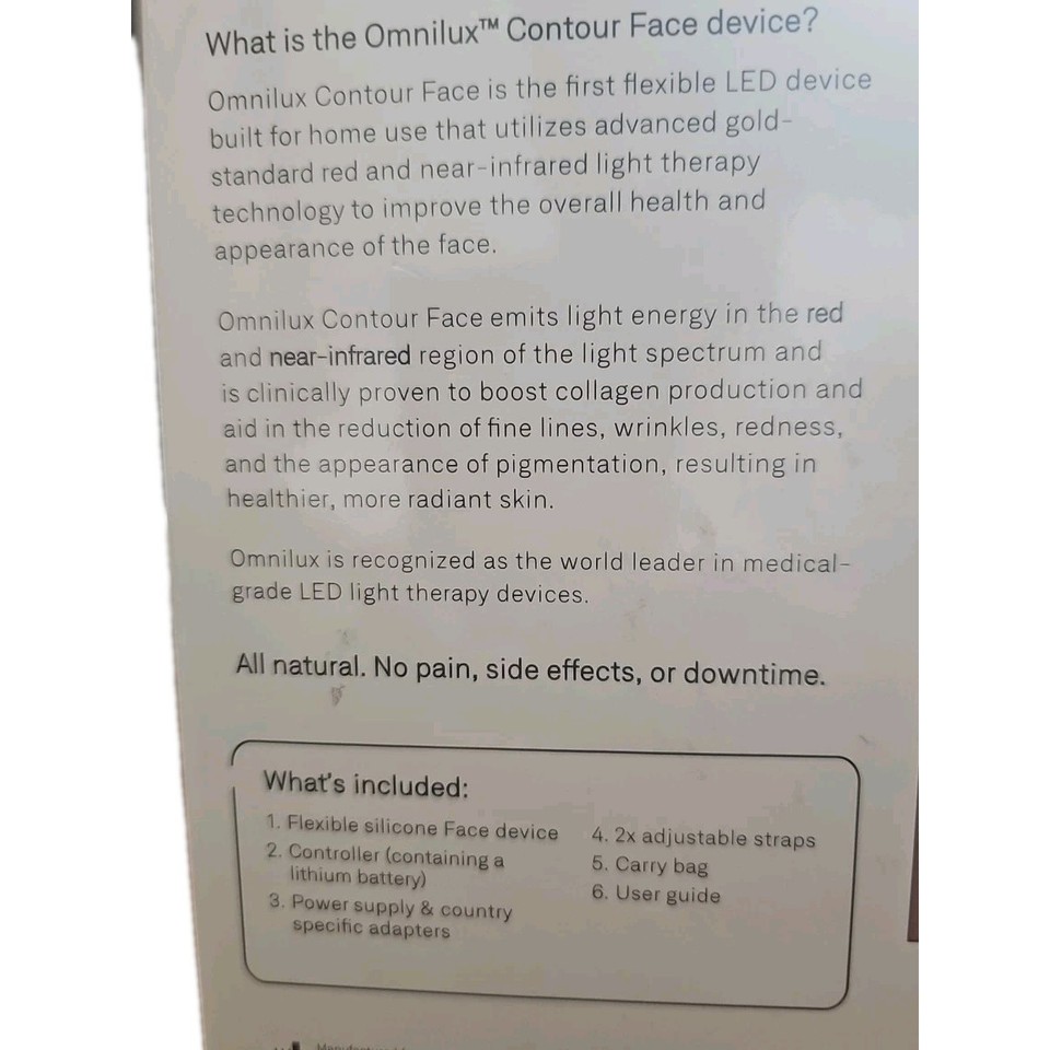 Omnilux Contour Women Face Reduce Wrinkles Painless Red Light Mask LLLT ...
