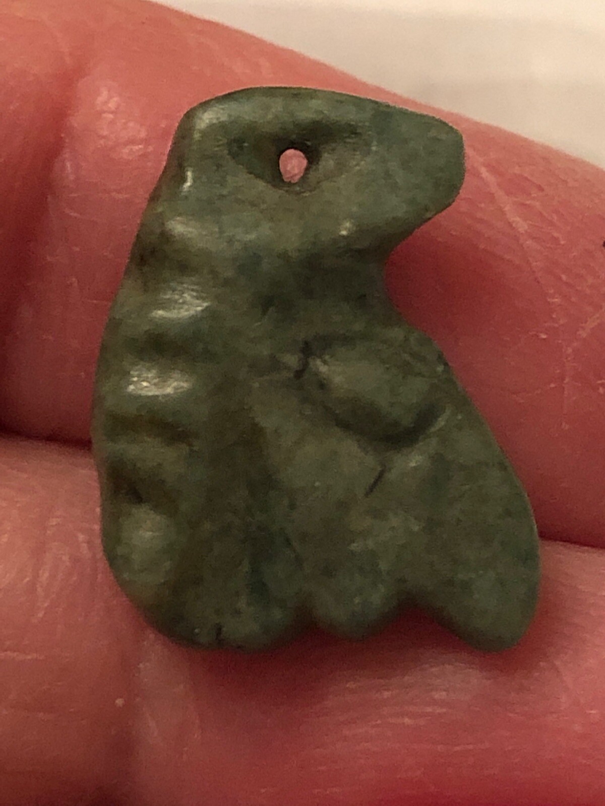 Antique Dark Green Jade Aztec, Mayan, Incan Face Pendant Bead | eBay