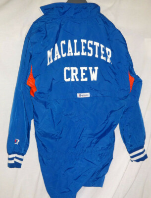 Vintage MACALESTER College CREW Team Issued Worn Rowing Jacket Coat Sz ...