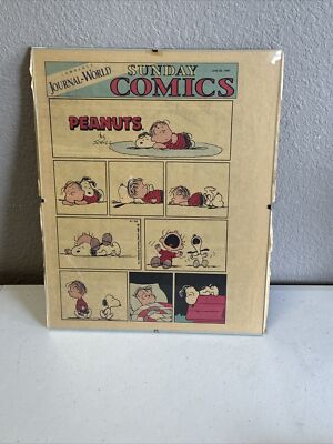 Peanuts By Schulz Sunday Comics Journal-World June 26, 1994 Framed ...