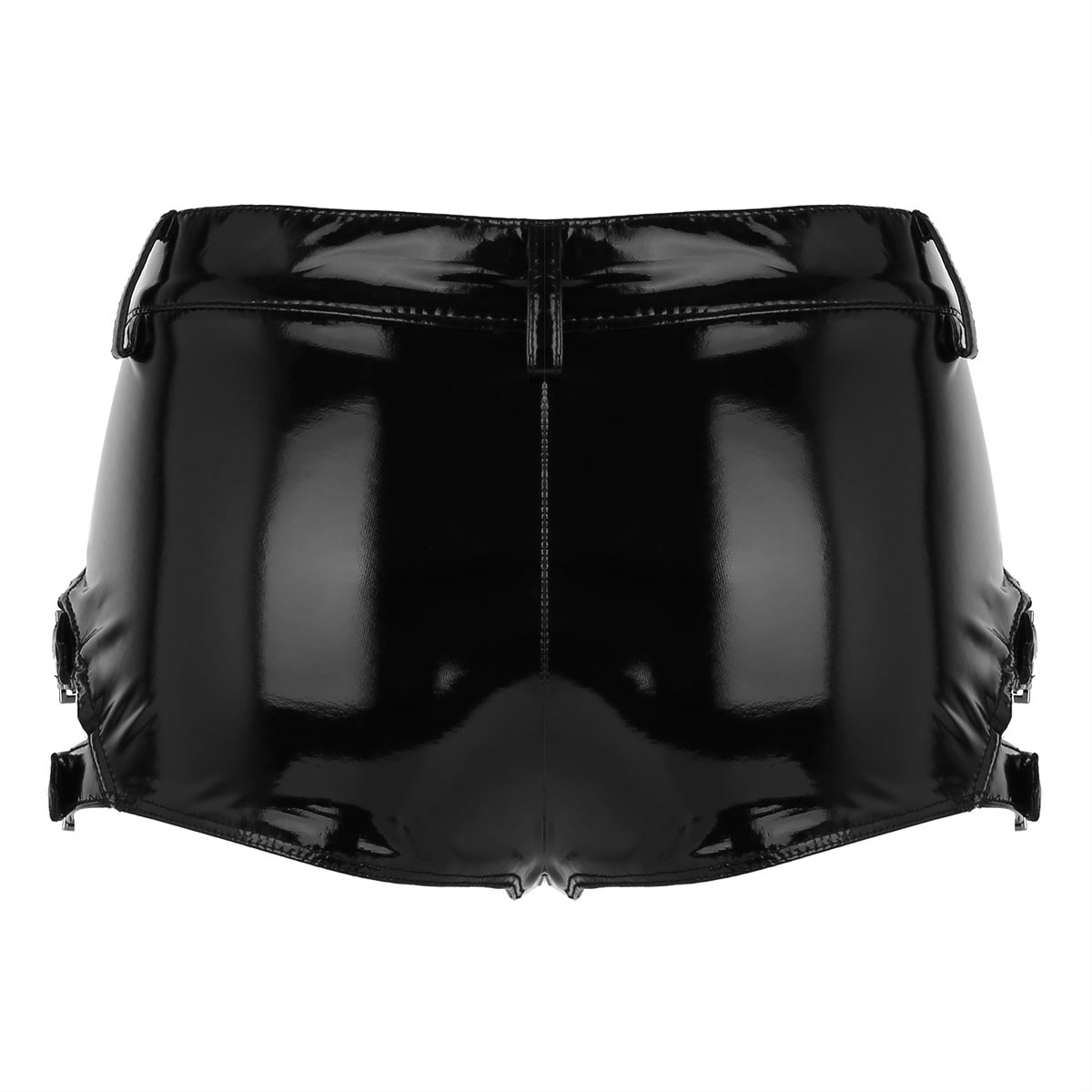 Women's PVC Leather Micro Boy Shorts Pants Punk Rock Dance Low Rise ...