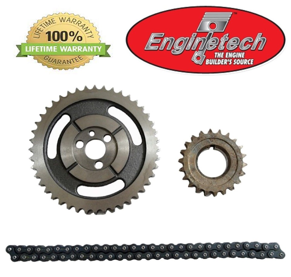 Chevrolet SBC 283 307 327 350 400 Enginetech HD Double Roller Timing Chain Set | eBay