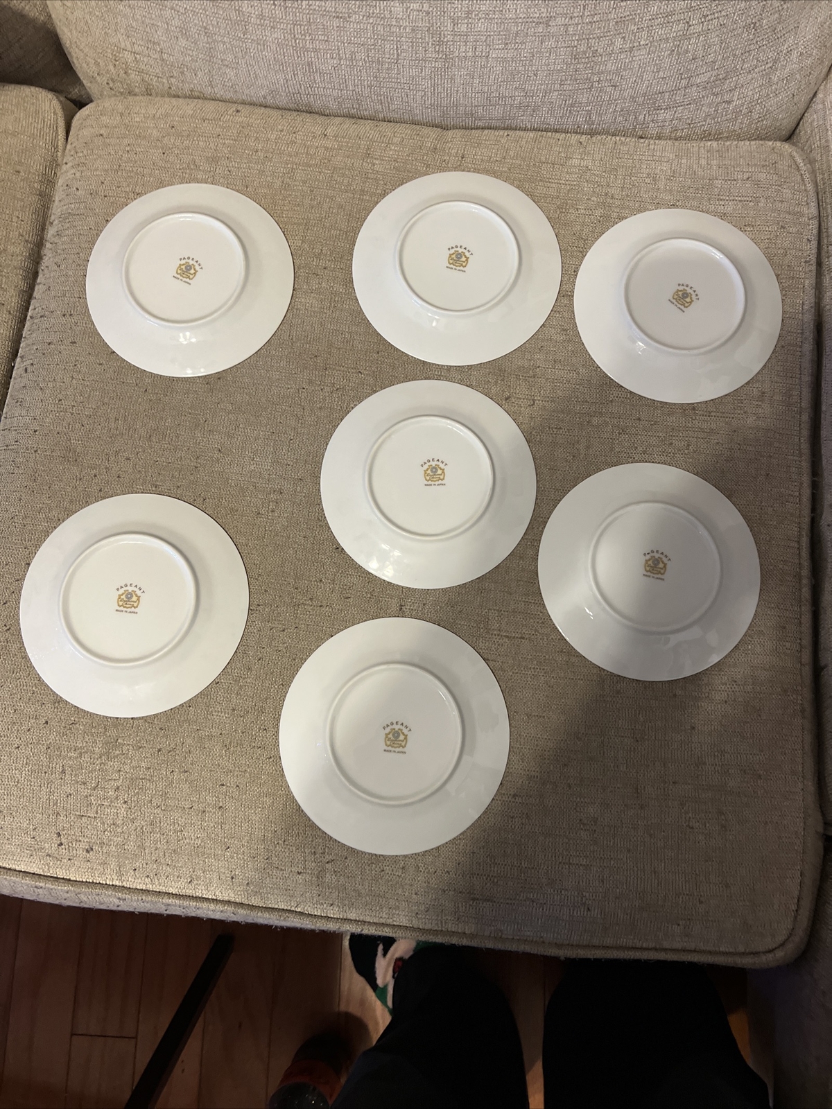 diamond china japan pageant porcelain set of 7 bread or dessert plates ...