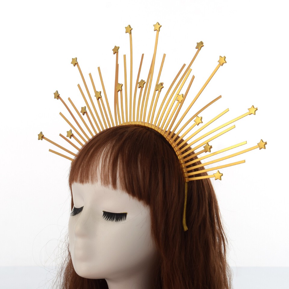 Lady Halo Crown Star Sunburst Crown Bridal Halo Headpiece For Show ...