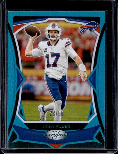 2024 Certified Josh Allen Teal Mirror #28/50 #61 Bills | eBay