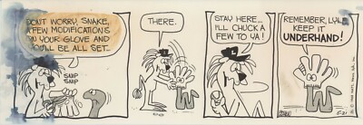 Roger Bollen Animal Crackers Original Ink Daily Comic Strip Art signed ...