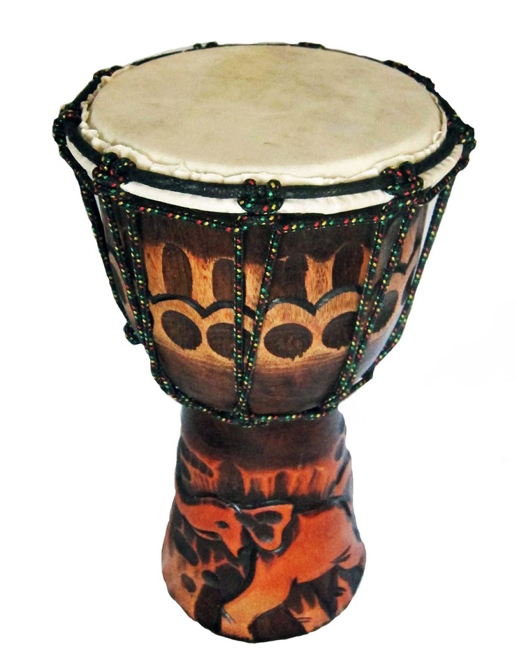 20/ 30 /40 cm Handcarved DJEMBE BONGO DRUM carved one piece wood ...