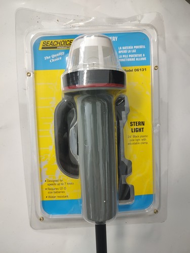 PORTABLE BATTERY OPERATED LED STERN LIGHT SEACHOICE 06231 CLAMP MOUNT ...