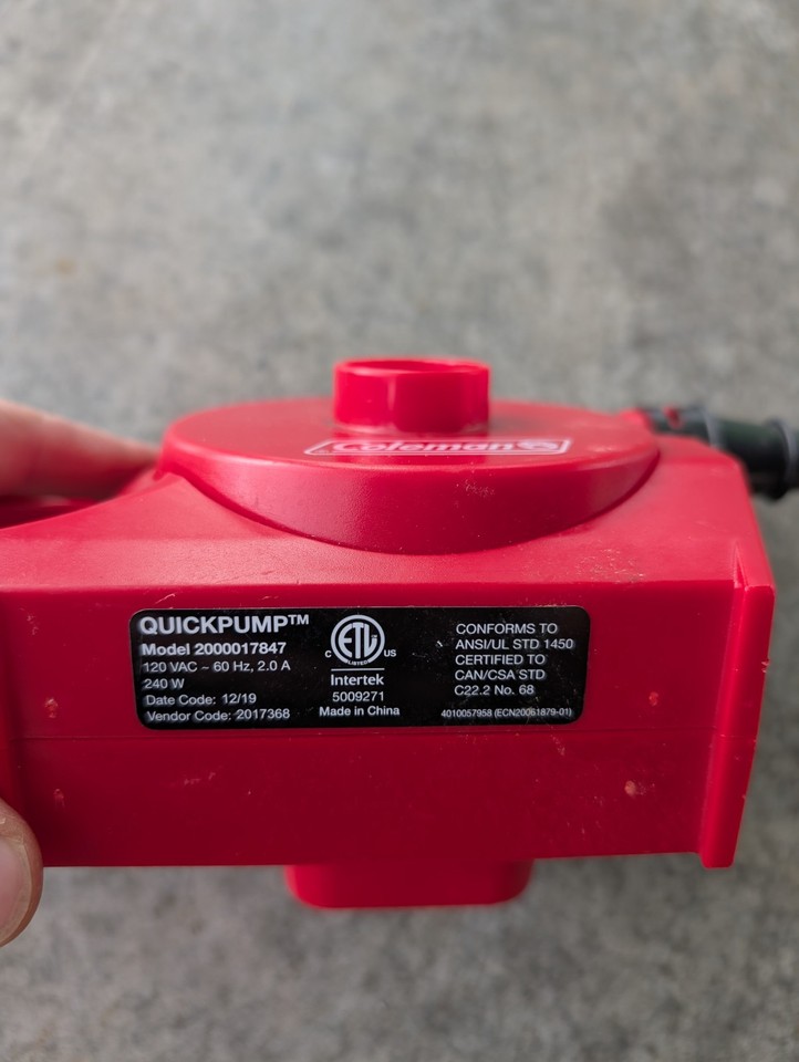 Coleman Quickpump 12V Fast Inflate/Deflate Camping Pump | eBay