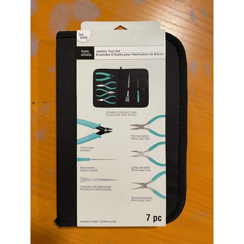NEW Bead Landing Jewelry Tool 7 pc Set Pliers Cutters Tweezers Bead ...