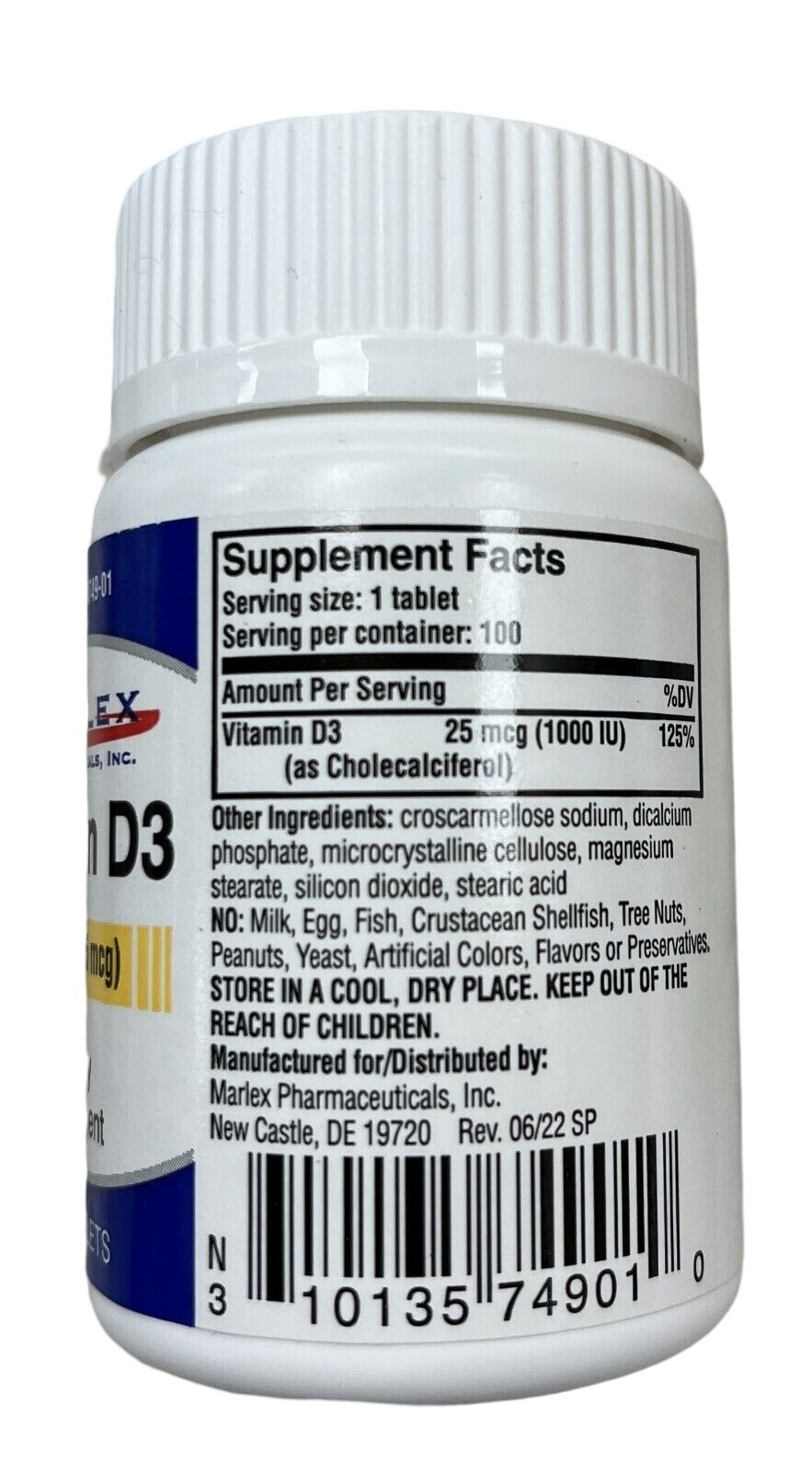 Marlex Vitamin D3 1000 IU (25mcg) 100 tablets ( 2 pack ) __ | eBay