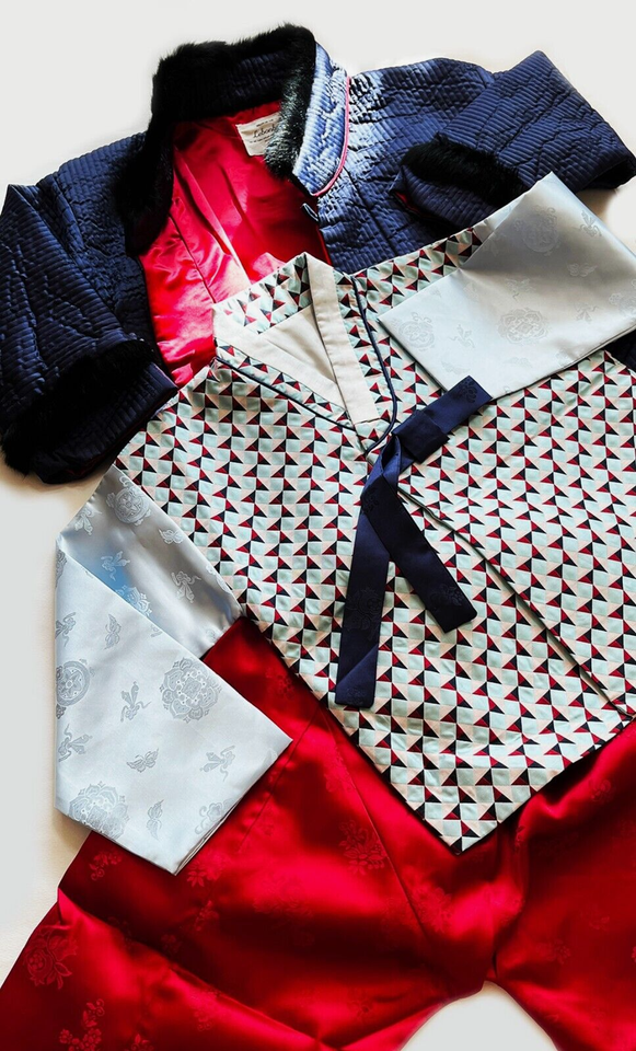 Korean Traditional Costume Hanbok Durumagi Set Korean Quilted Overcoat ...