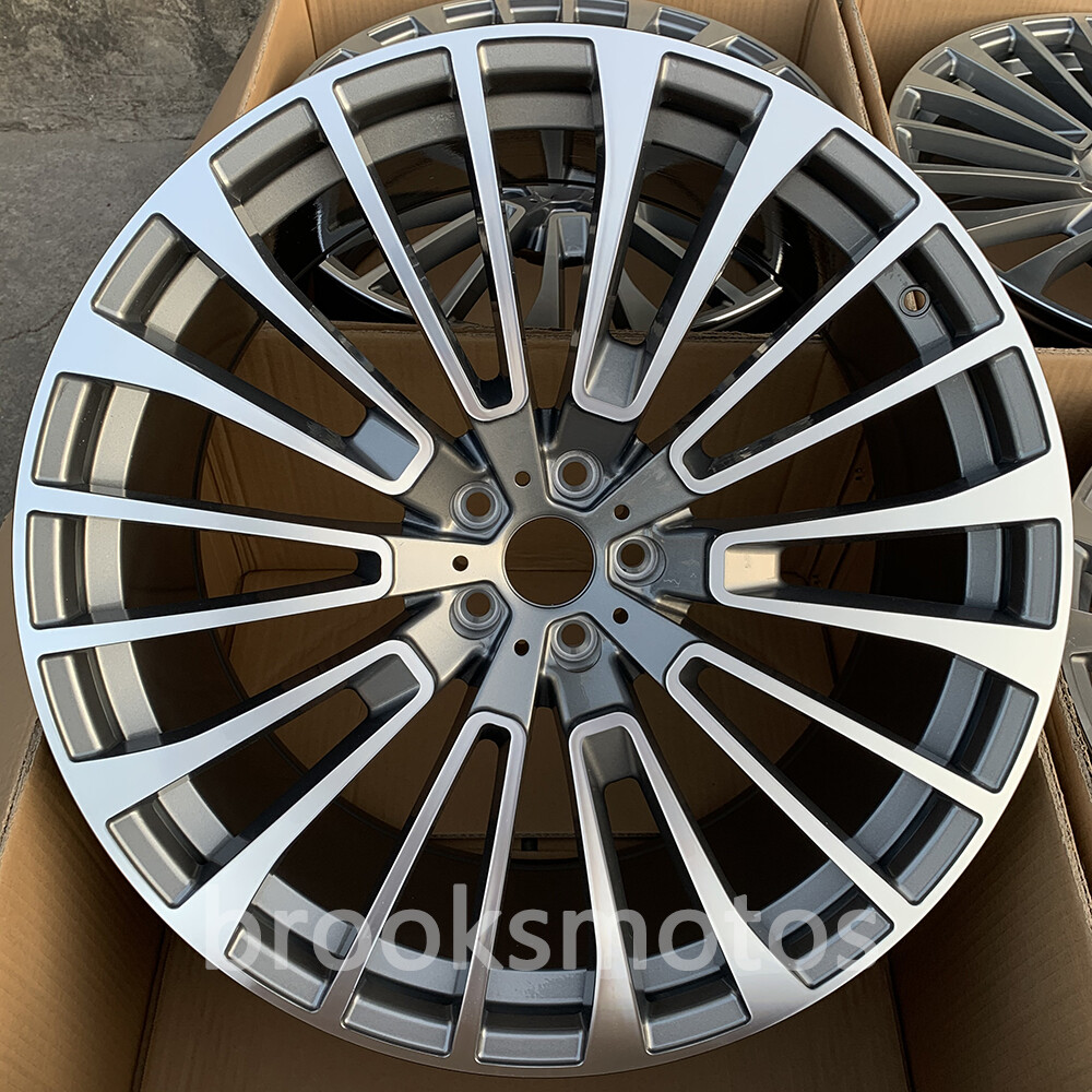 22" NEW MULT SPOKE STYLE GRAY FORGED WHEELS RIMS FITS 2019+ BMW G07 X7 ...