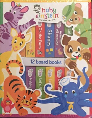 Baby Einstein 12 Learning Board Books Colors, shapes, ABC, 123..etc ...