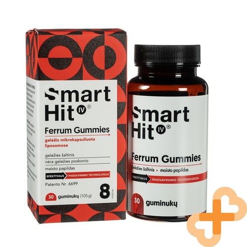 SMART HIT IV Ferrum 30 Gummies Fer Liposomal Complément alimentaire ...