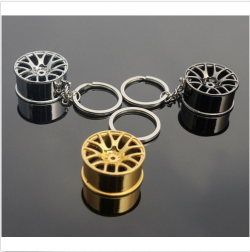 Fit Wheel Rim Keychain Creative Auto Part Car Keyring Key Chain Ring ...