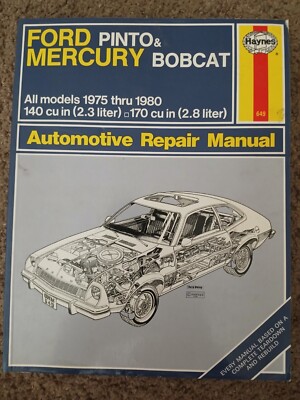 Haynes Repair Manuel 649: Ford Pinto & Mercury All Models 1975-1980 | eBay