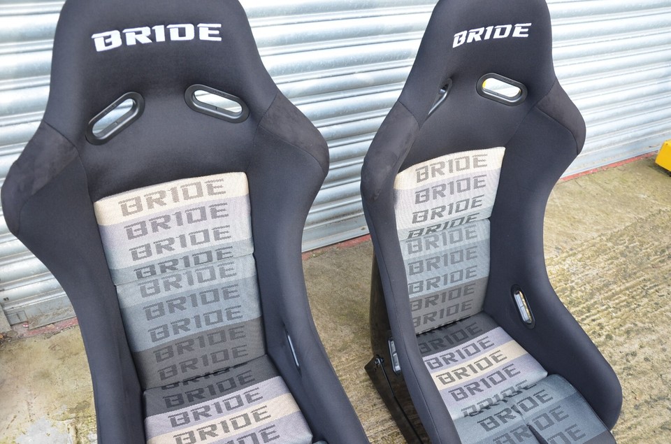 2x Large size Bride MR Grey Graduation. Fibre glass back. Bucket seats ...