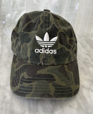 Adidas Originals Trefoil Logo Military Army Green Camo Strapback Cap ...