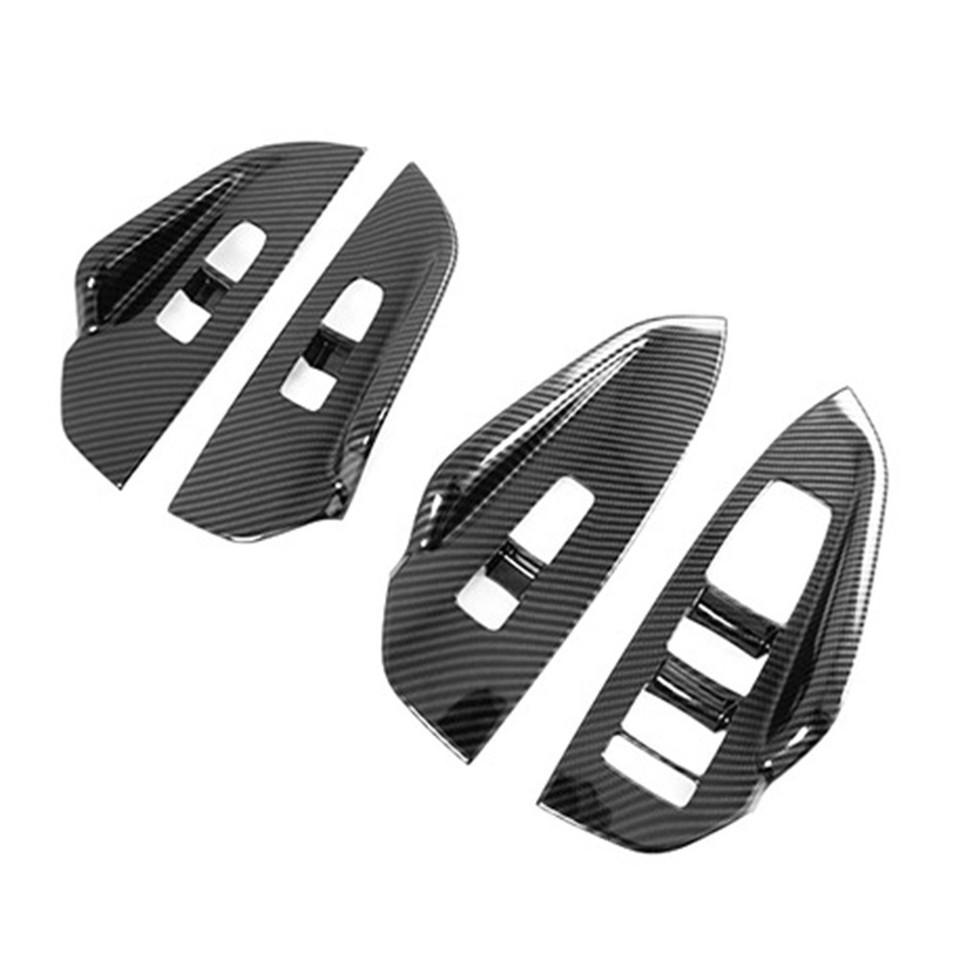 4pcs Carbon Fiber Black ABS Lift Switch Panel Cover Trim For Kia K5 ...
