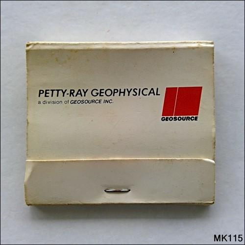 Petty-Ray Geophysical Geosource Inc Houston London Matchbook (MK115 ...