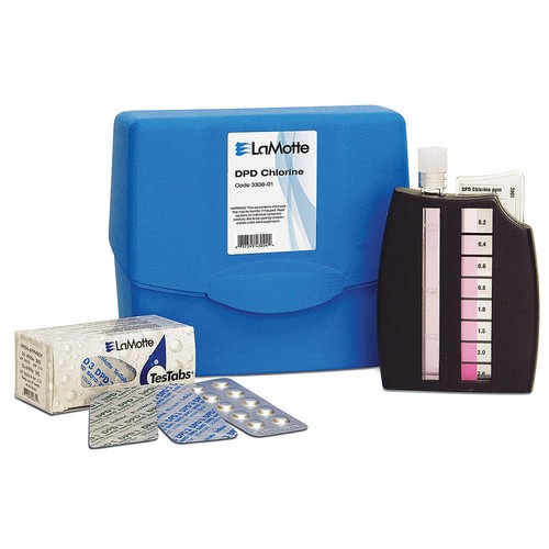 LAMOTTE 3308-01 Water Testing Kit,Chlorine,0.2 to 3 PPM 4EVX5 ...