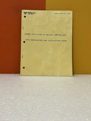 Versatec 5950 Model 780-11/780-13 On-Line Controllers Site Preparation ...