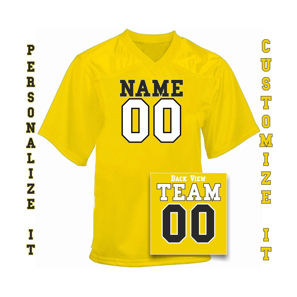 Personalized Football Jersey, Plus Size Football Fan Jersey, Custom ...