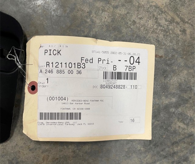 Mercedes-Benz B W246 Front Bumper Cover Bottom Support A2468850036 for ...