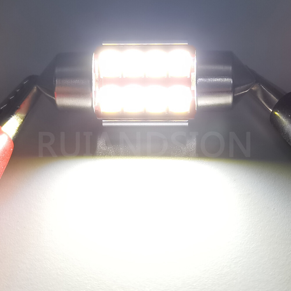 6V 31mm 36mm 39mm 42mm LED Festoon Dome Roof Trunk Light Bulb White ...